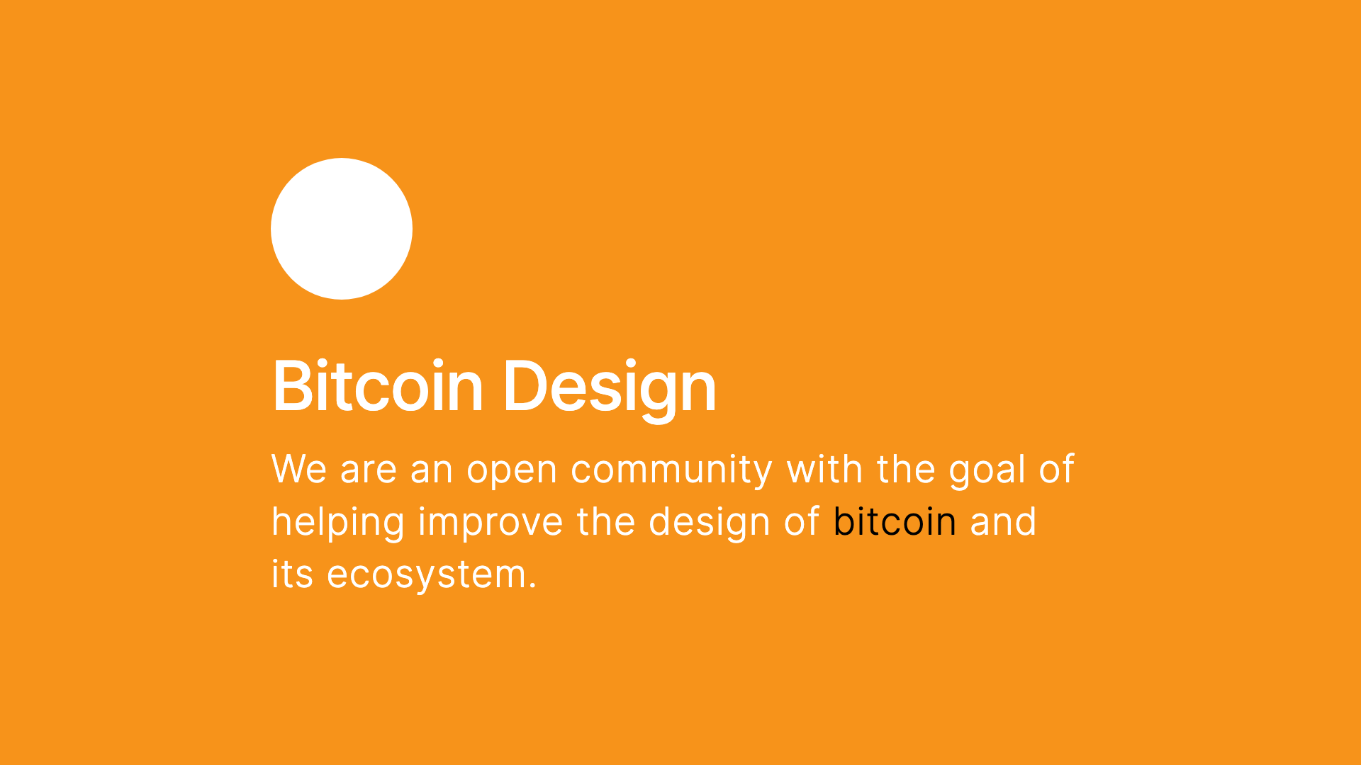 Bitcoin Design | Bitcoin Design aims to be a free open-source community ...